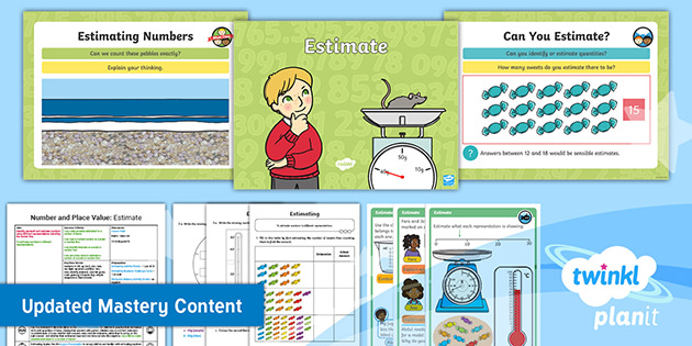 Year 2 Estimate Numbers PlanIt Maths Lesson 1 (teacher made)