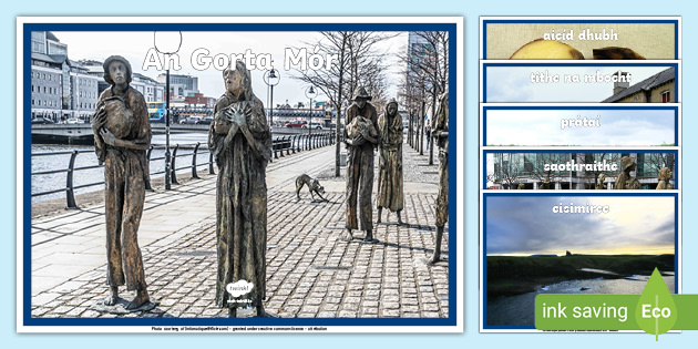 The Great Irish Famine Display Posters Gaeilge
