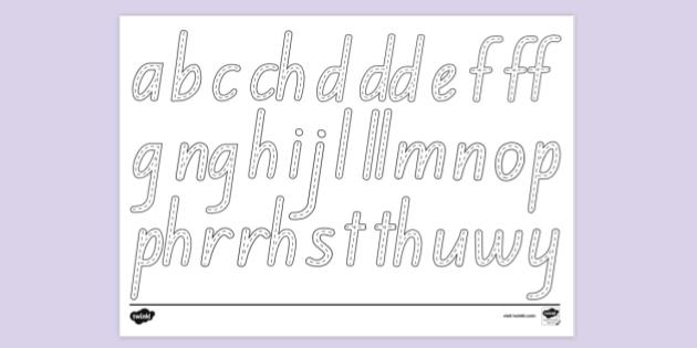 👉 Welsh Alphabet Colouring Sheet | Colouring Sheets