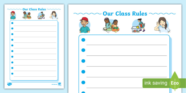 Our Class Rules Writing Template (teacher made)