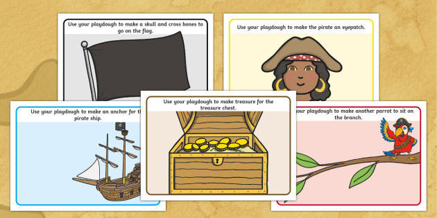 Pirate Playdough Mats (Teacher-Made)