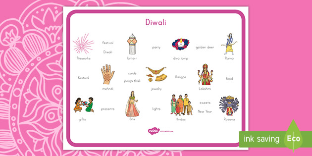 Diwali Word Mat - Diwali Teaching Resources - Twinkl