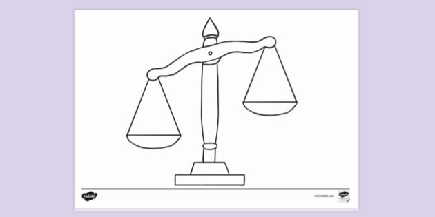 FREE! - Scales Colouring Sheet | Colouring Sheets | Twinkl Resources