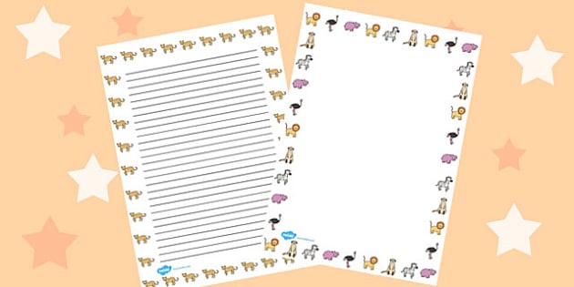 Africa Full Page Borders - page border, border, frame, writing frame ...