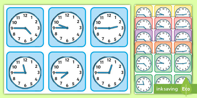 Quarter To Time Matching Cards Activity (teacher made)