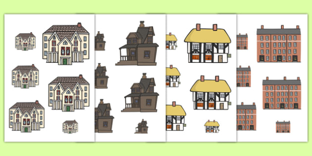 Houses and Homes Size Ordering (teacher made)