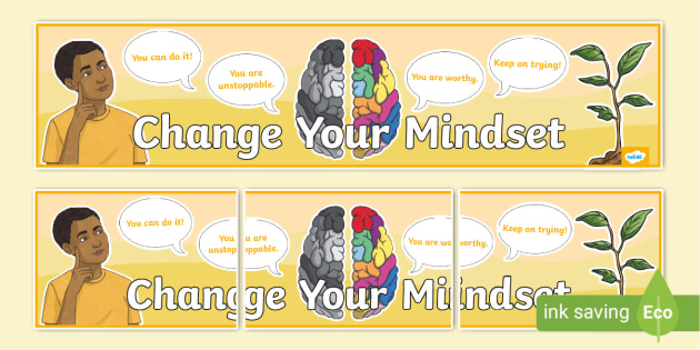 Change Your Mindset Display Banner (teacher made)