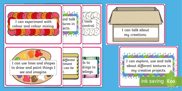 EYFS I Can Creative Area Continuous Provision Prompt Cards