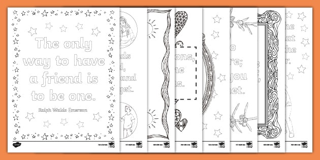 Friendship Day Quotes | Mindfulness Coloring Pages | Twinkl