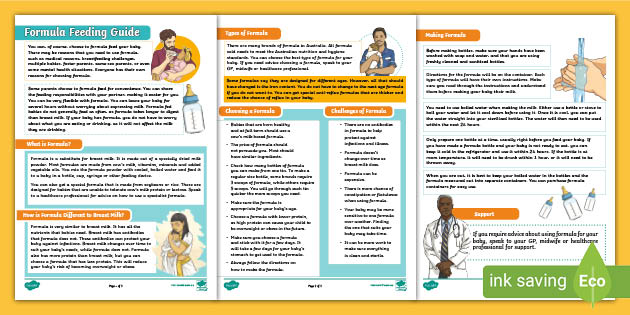 Formula Information Guide (teacher made)