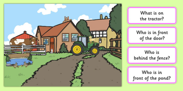 Picture of a Farm and Questions - Primary Resources
