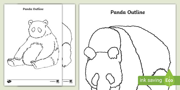 Panda Outline Worksheets (teacher made)