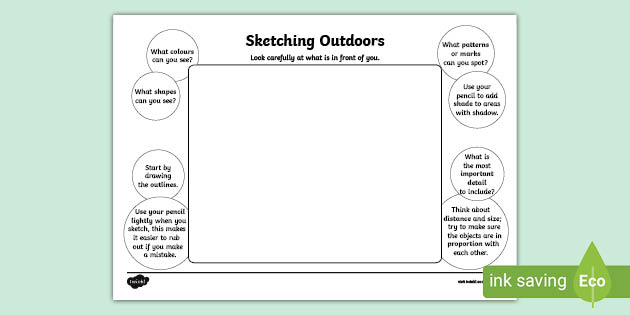 Sketching Outdoors Template (teacher made)