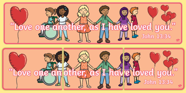 John 13:34 Memory Verse Banner (teacher made)