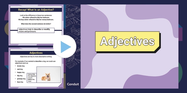Literacy Lesson: Adjectives (teacher made)