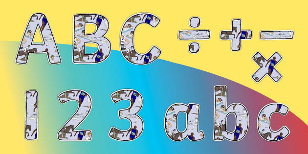 Pentathlon Display Letters and Numbers Pack (teacher made)