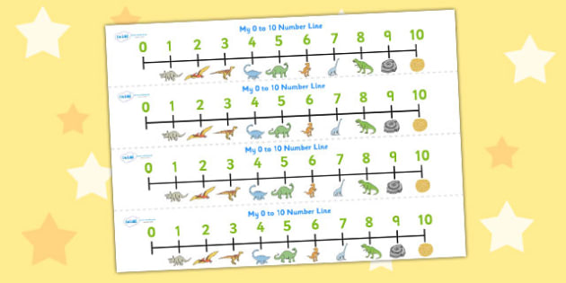 FREE! - Dinosaurs Number Line (0-10) - Dinosaur, Maths, Math, numberline