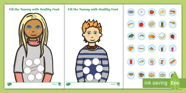 Healthy Eating Activity | Cut and Stick Worksheet