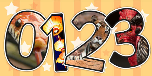 FREE! - Chinese New Year Themed Photo Display Numbers