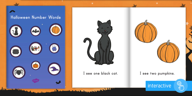 Halloween Number Words Early Emergent Reader eBook - Sight