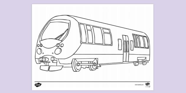 FREE! - Carriage Train Colouring Sheet (teacher made)