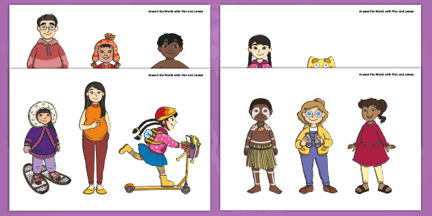 Around the World with Max and Lemon: Stick Puppets