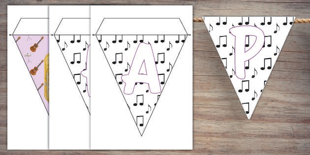 Music Birthday Bunting | Twinkl Party