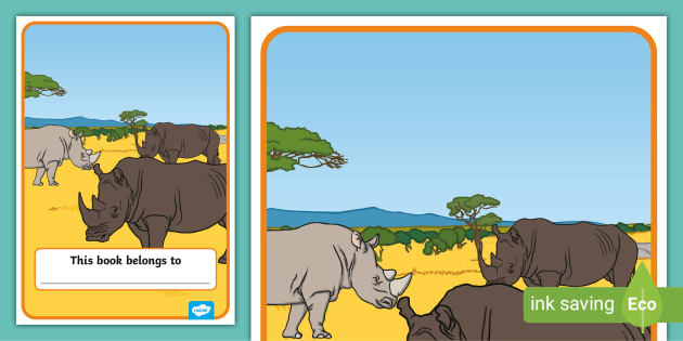 FREE! - Rhino Book Cover (Hecho por educadores)