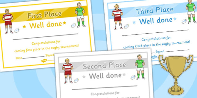 Rugby Tournament Certificates (teacher made)