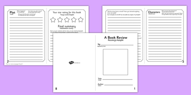 Book Review Booklet Polish Translation (teacher made)