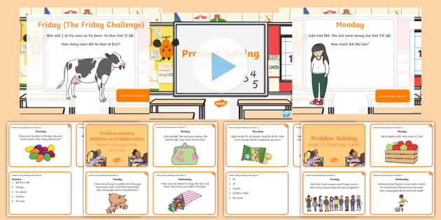 Week 21 - Problem Solving - One a day - Resource Pack