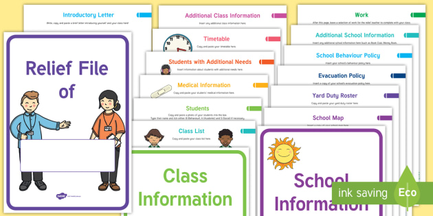 Planning Template For Relief Teachers - F-2 (teacher made)