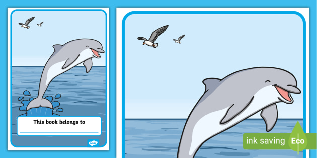 FREE! - Dolphin Themed Book Cover (teacher made)