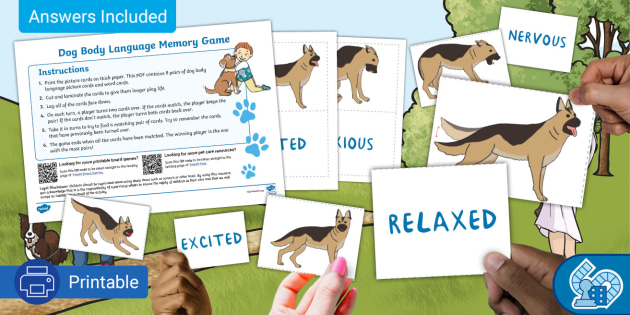 Dog Body Language Memory Game (teacher made)