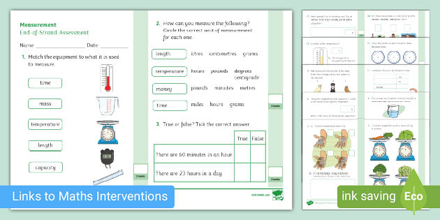 👉 Year 2 Measurement End-of-Strand Assessment