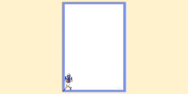 FREE! - Simple Blank NFL Player Page Border | Page Borders | Twinkl
