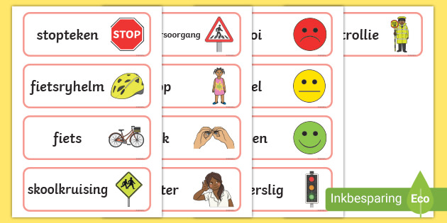 FREE! - Padveiligheid Woordkaarte (teacher made)