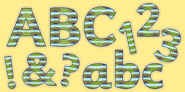 Bridge Themed Display Letters and Numbers Pack