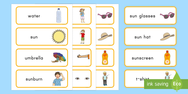 Sun Safety Word Search