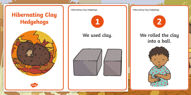 Don't Hog the Hedge! Hibernating Clay Hedgehogs Display Cards