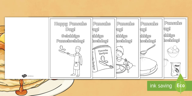 Happy Pancake Day Greetings Cards (teacher made)
