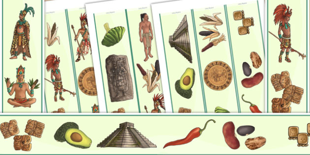 Mayan Civilization Display Borders - mayans, ancient maya, border