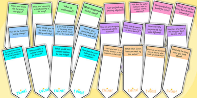 AF Guided Reading Question Bookmarks (teacher made)