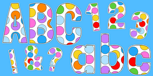 Polka Dot Display Letters | twinkl.com.au