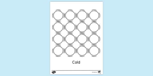 Expansion & Contraction Cold Particles Colouring Sheet