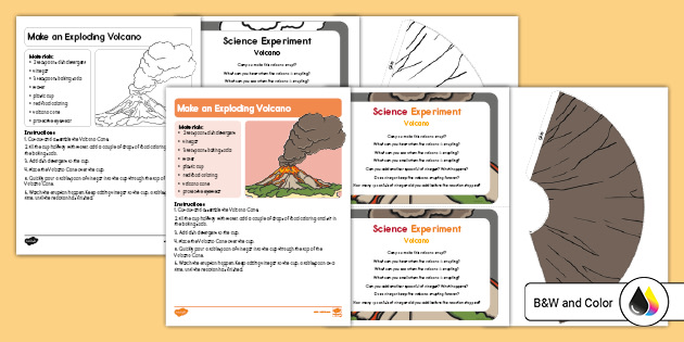 Make an Exploding Volcano Science Activity (teacher made)