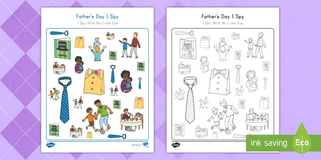 Father's Day I Spy Activity (teacher made)