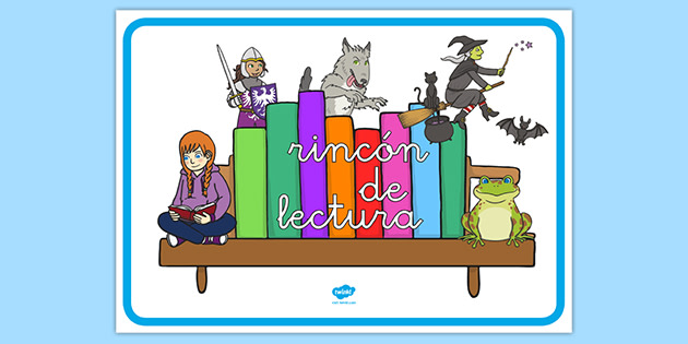 Esquina de Lectura Reading Corner Display Poster Spanish 4xA4
