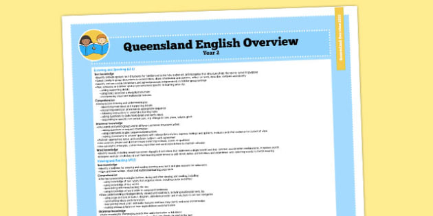 FREE Queensland Curriculum Year 2 English Literacy Syllabus Overview free-queensland-curriculum-year-2-english-literacy-syllabus-overview