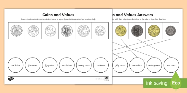 Coins and Value Activity (teacher made)